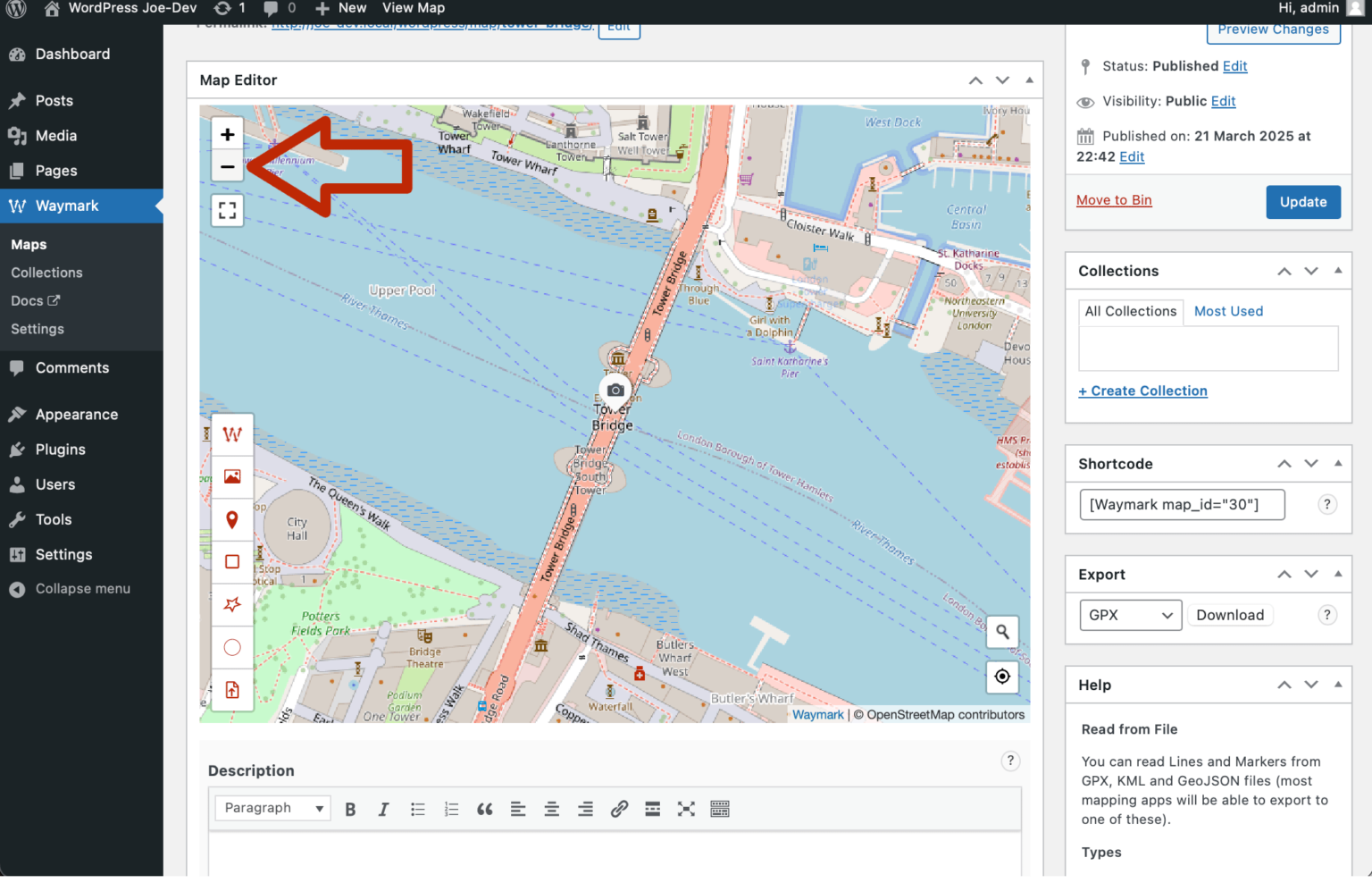 Drawing a Route – Waymark