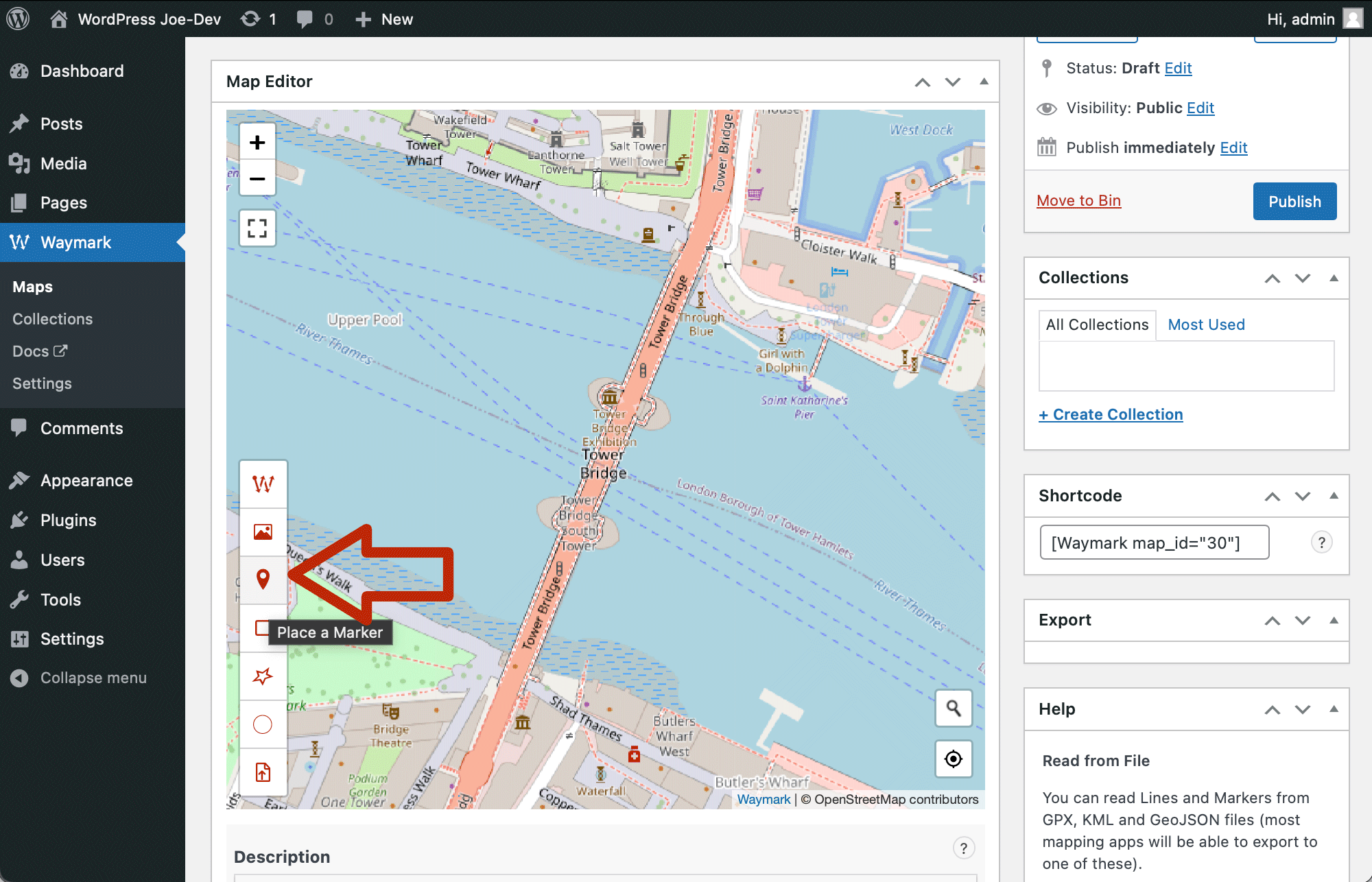 Creating Your First Map – Waymark